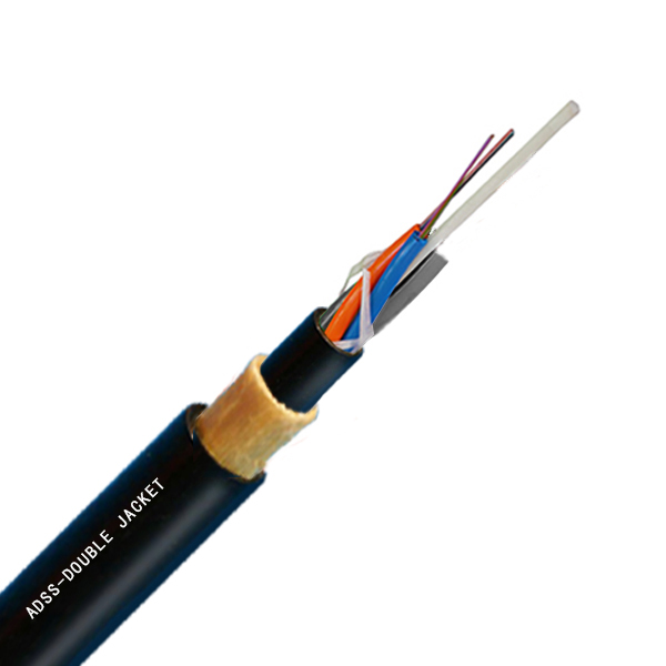 ADSS Cable 24F Fibra óptica,Double Jacket PE All Dielectric self ...
